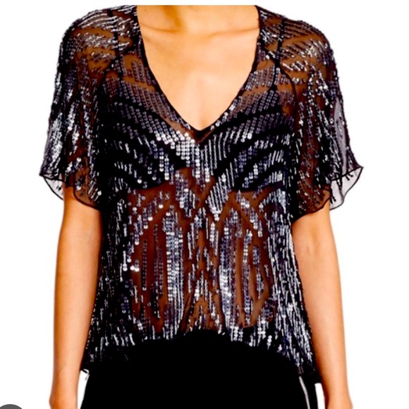 Parker | Tops | Parker Lucas Top Sequin Xs | Poshmark